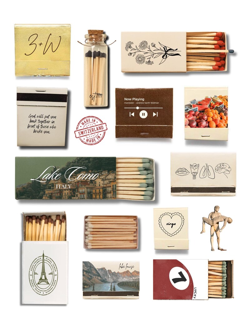 Custom Matchbook Print, Anniversary Gift, Personalized Digital ...