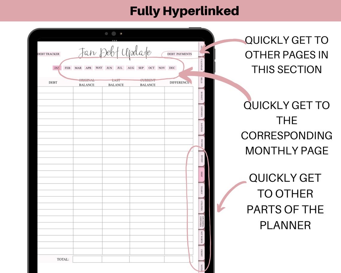 Digital Budget & Credit Planner - Etsy