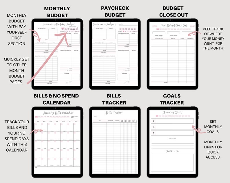 Digital Budget & Credit Planner - Etsy