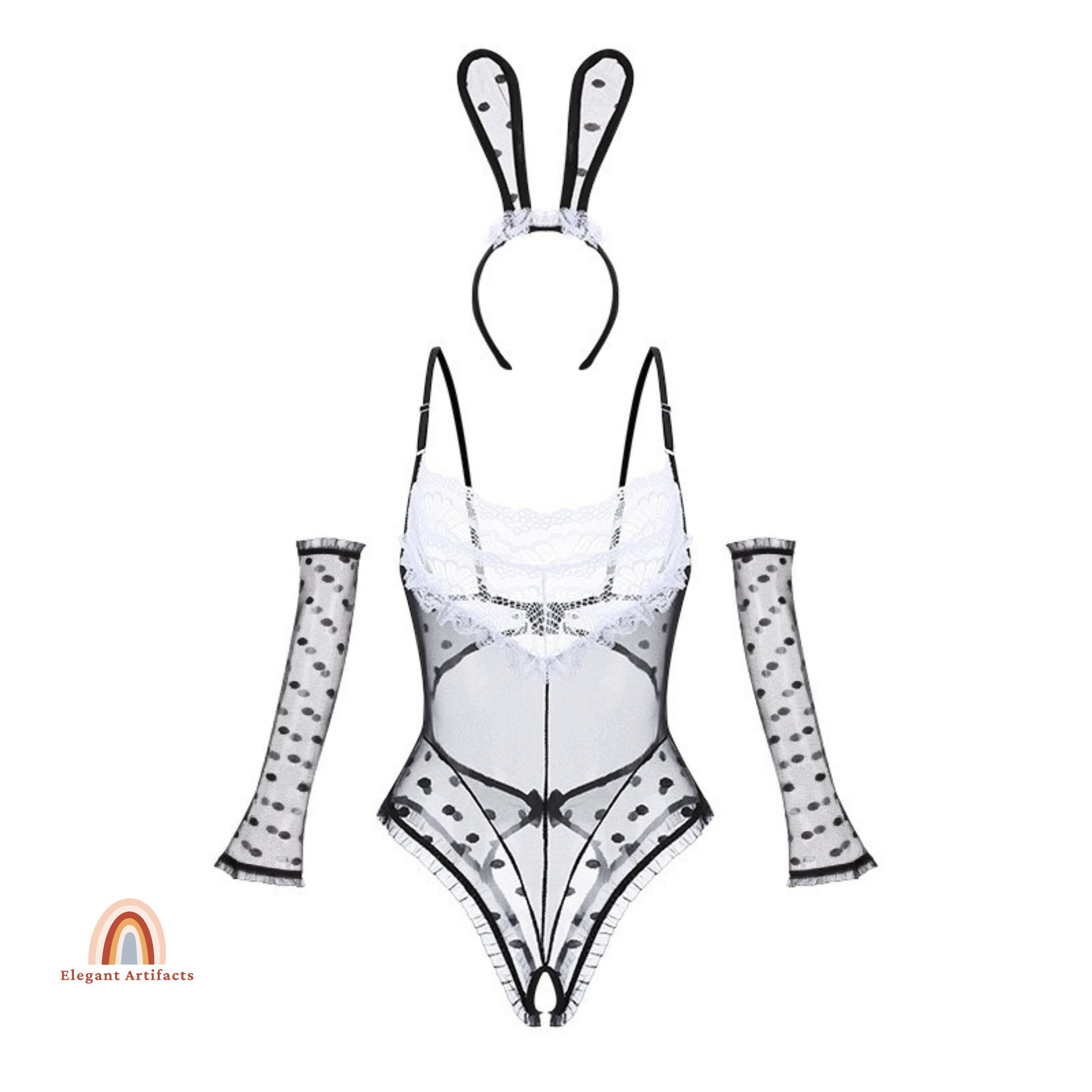 y Bunny Halloween 4 Piece Lingerie Set With Seductive Design y 