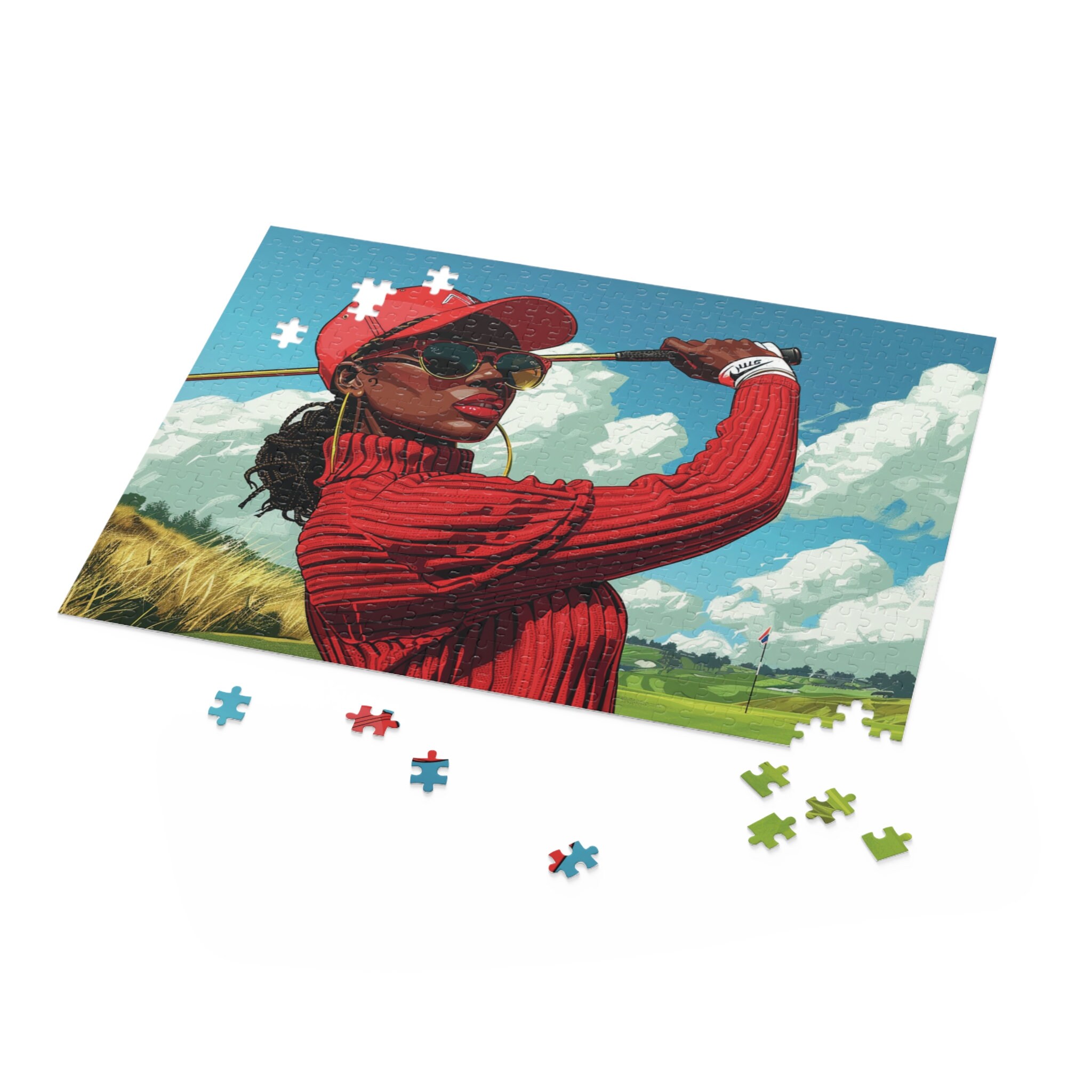 Black Girl Playing Golf Puzzles, African American Puzzles, Black Girl ...