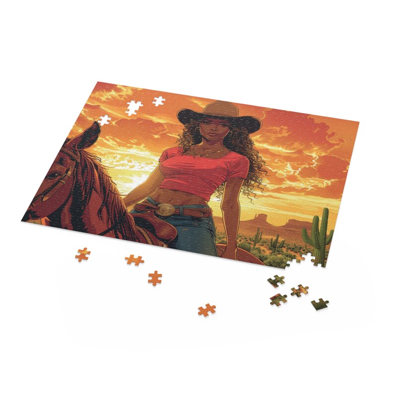 Black Rodeo Cowgirl Western Attire Puzzles, African American Puzzles ...
