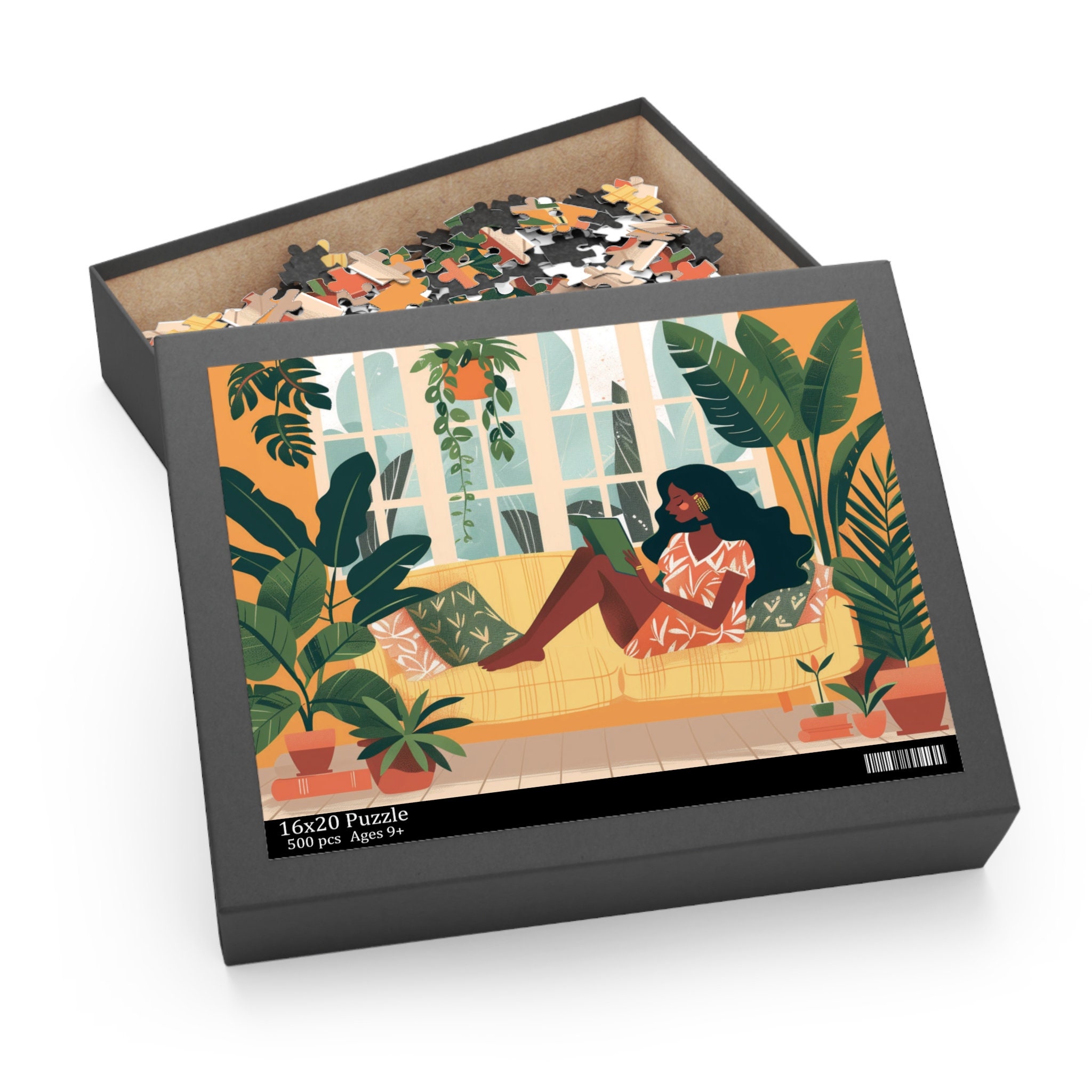 Black Girl Reading Puzzles, African American Puzzles, Black Girl Puzzle ...