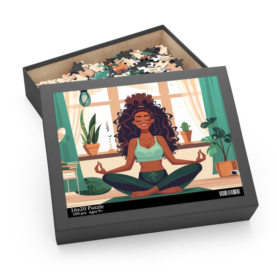 Black Girl Yoga Jigsaw Puzzle, African American Gifts - Etsy