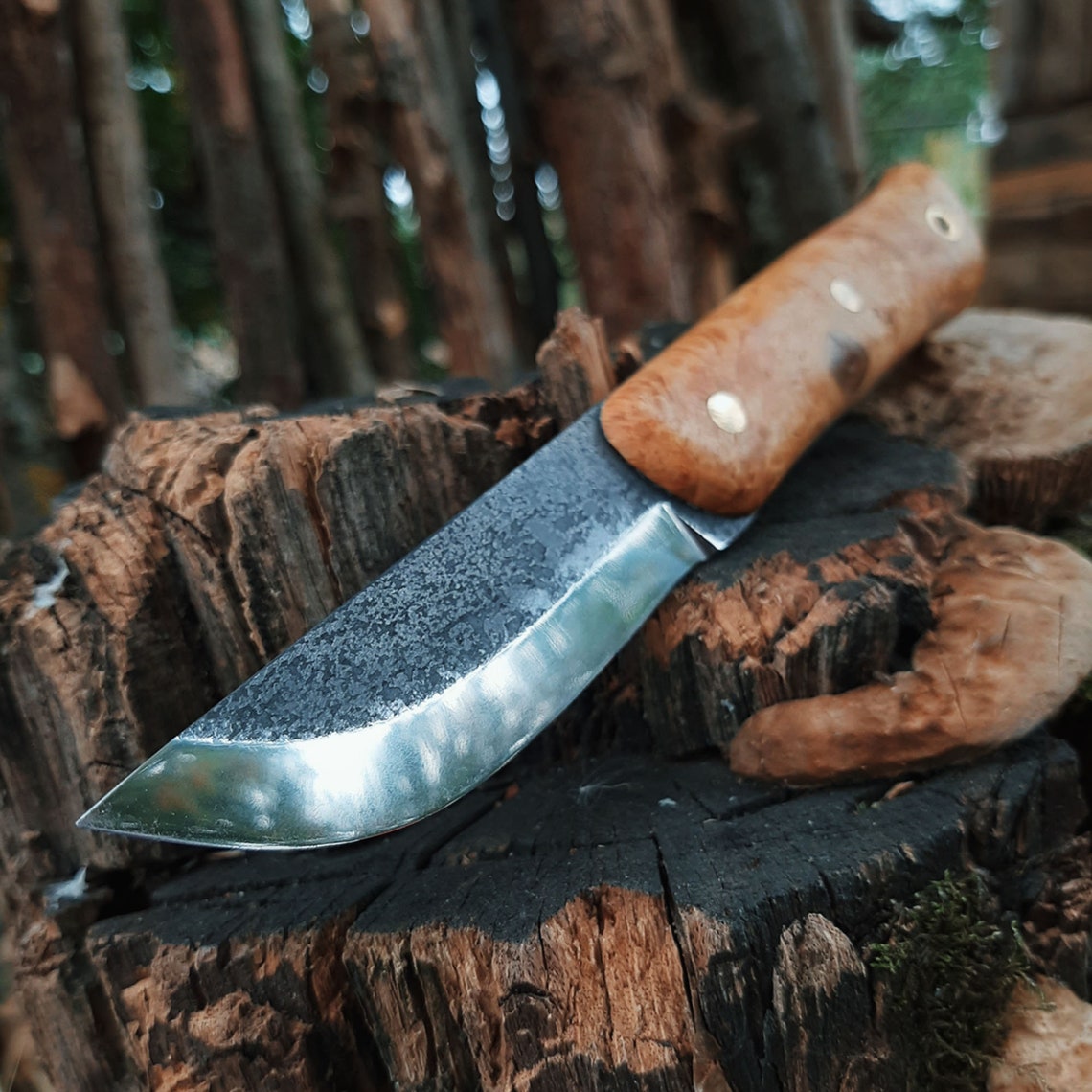 Bushcraft Knife Hand Forged Survival Gear Fixed Blade Knife | Etsy