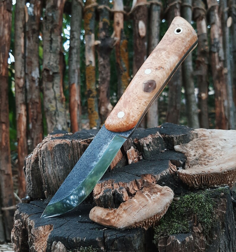 Bushcraft Knife Hand Forged Survival Gear Fixed Blade Knife | Etsy