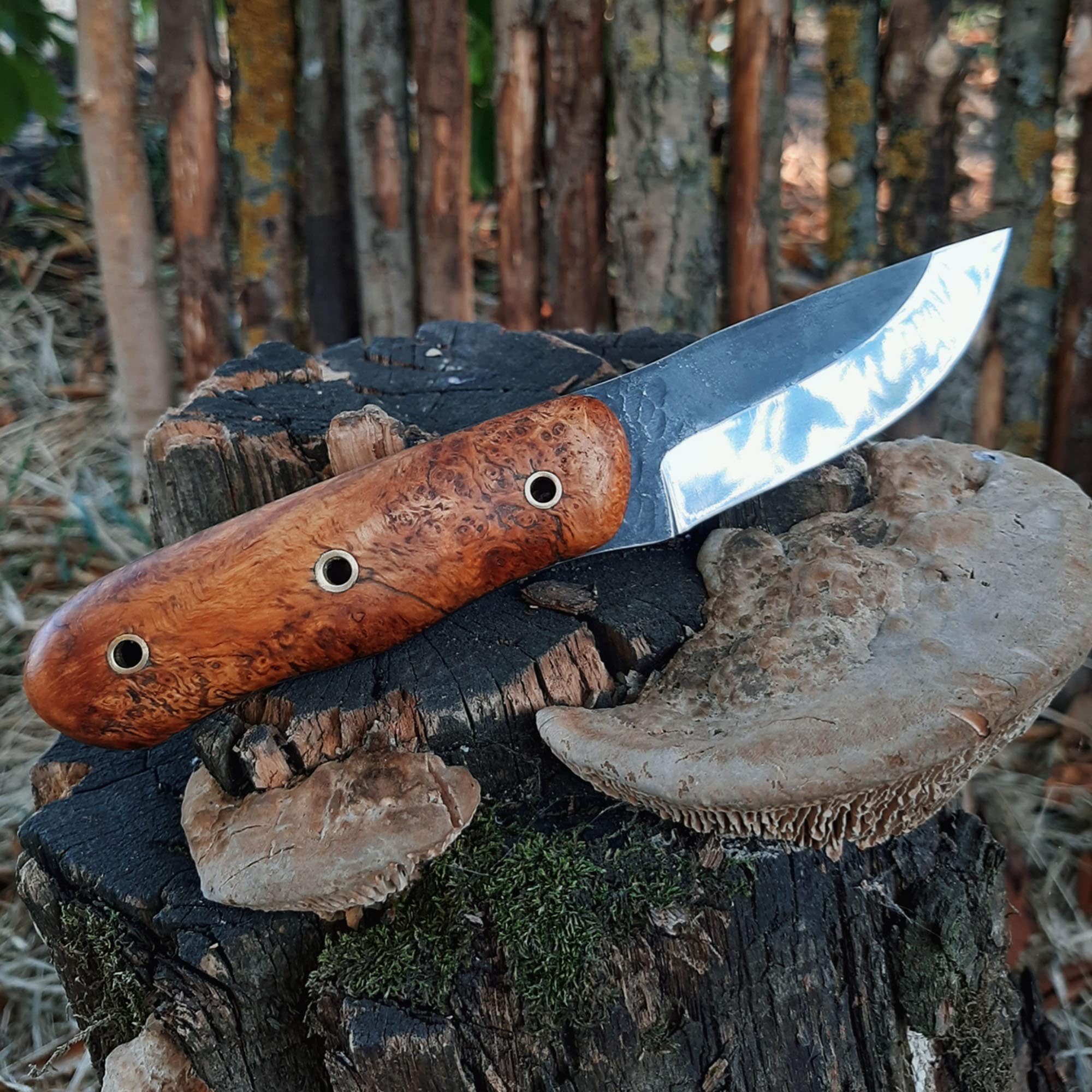 Bushcraft Knife Hand Forged Full Tang Knife Bushcraft Gear - Etsy