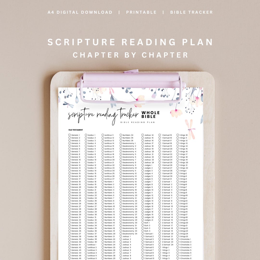 One Chapter a Day | Chapter by Chapter Plan | Floral Read BIBLE in ONE ...
