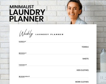 Editable Laundry Schedule Printable - Etsy