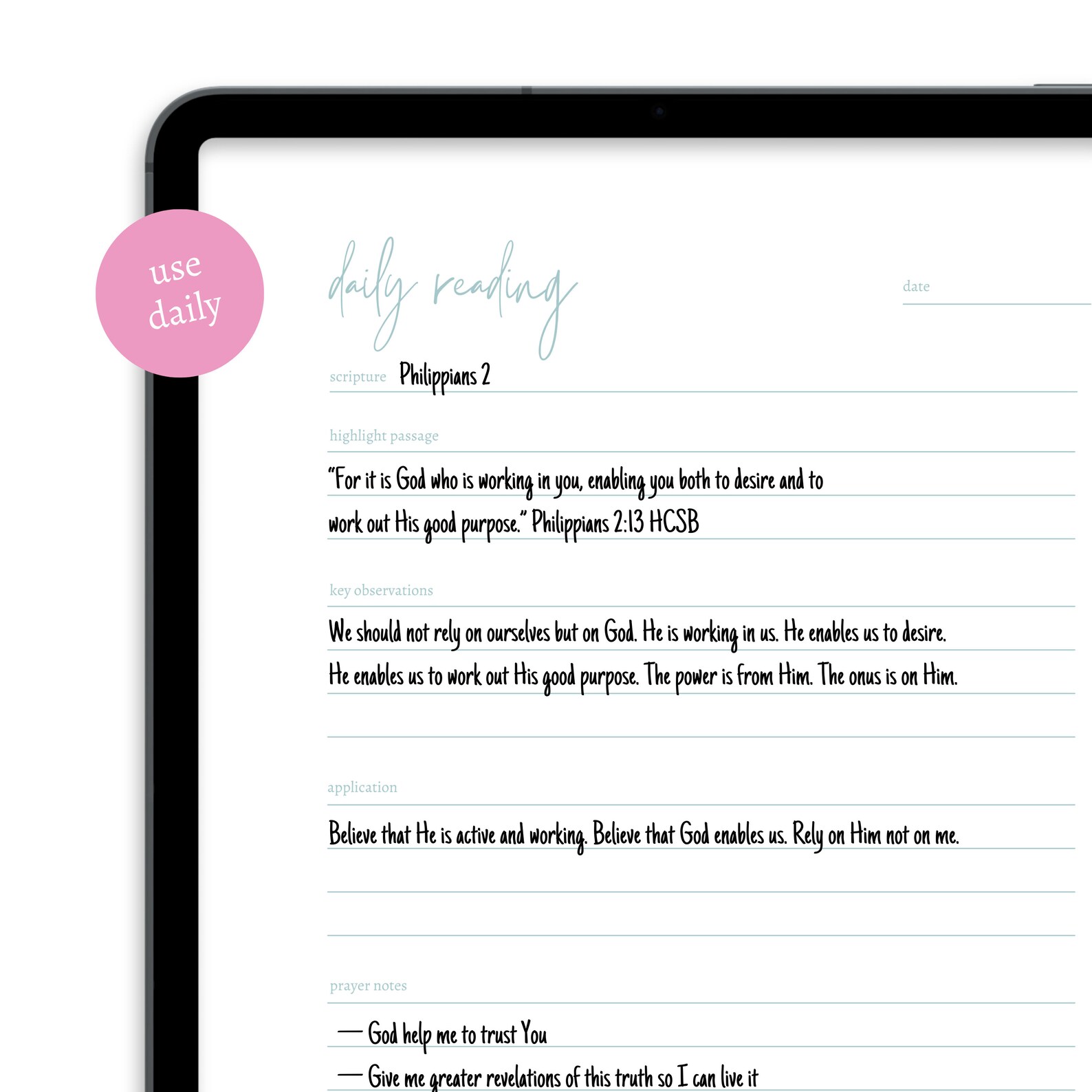Scripture Planner Bible Reading Tracker Faith Habit Tracker Journal ...