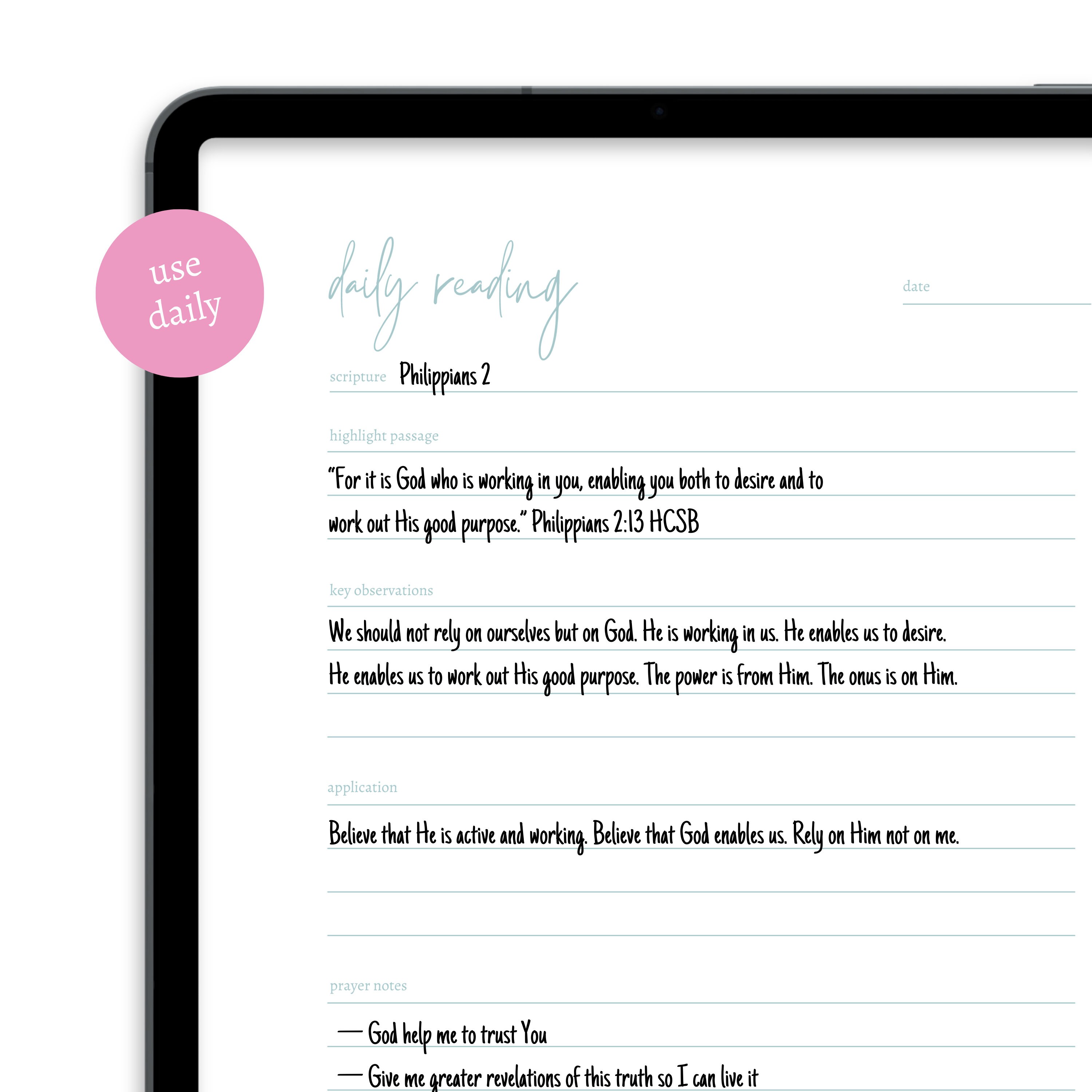 Scripture Planner Bible Reading Tracker Faith Habit Tracker Journal ...