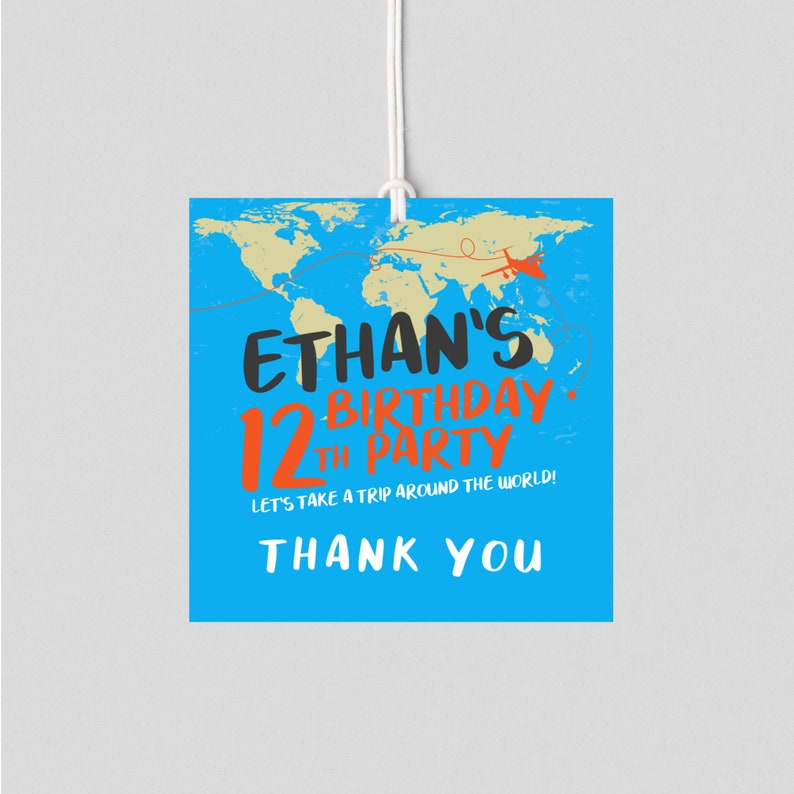 Travel World Map Birthday Invitation BUNDLE | Around the World Invite ...