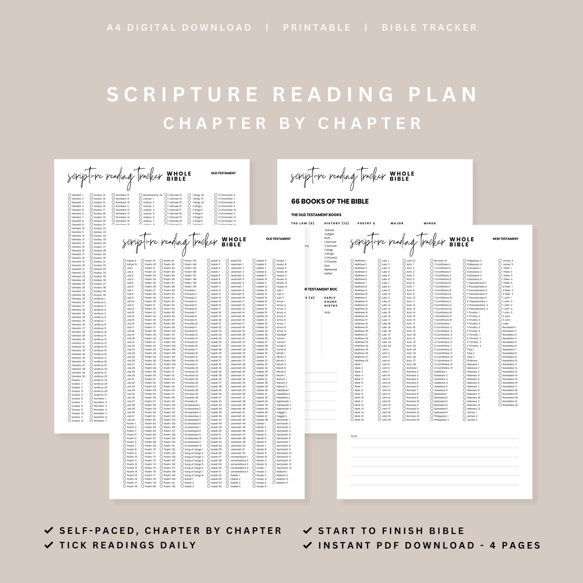 One Chapter a Day | Chapter by Chapter Plan | Minimalist Read BIBLE in ...