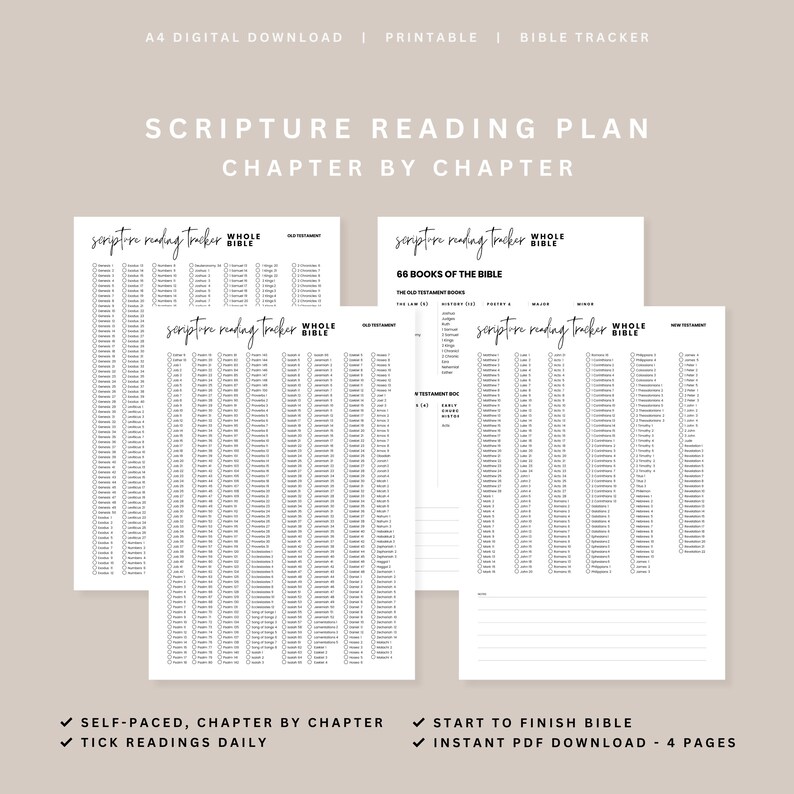 One Chapter a Day | Chapter by Chapter Plan | Minimalist Read BIBLE in ...