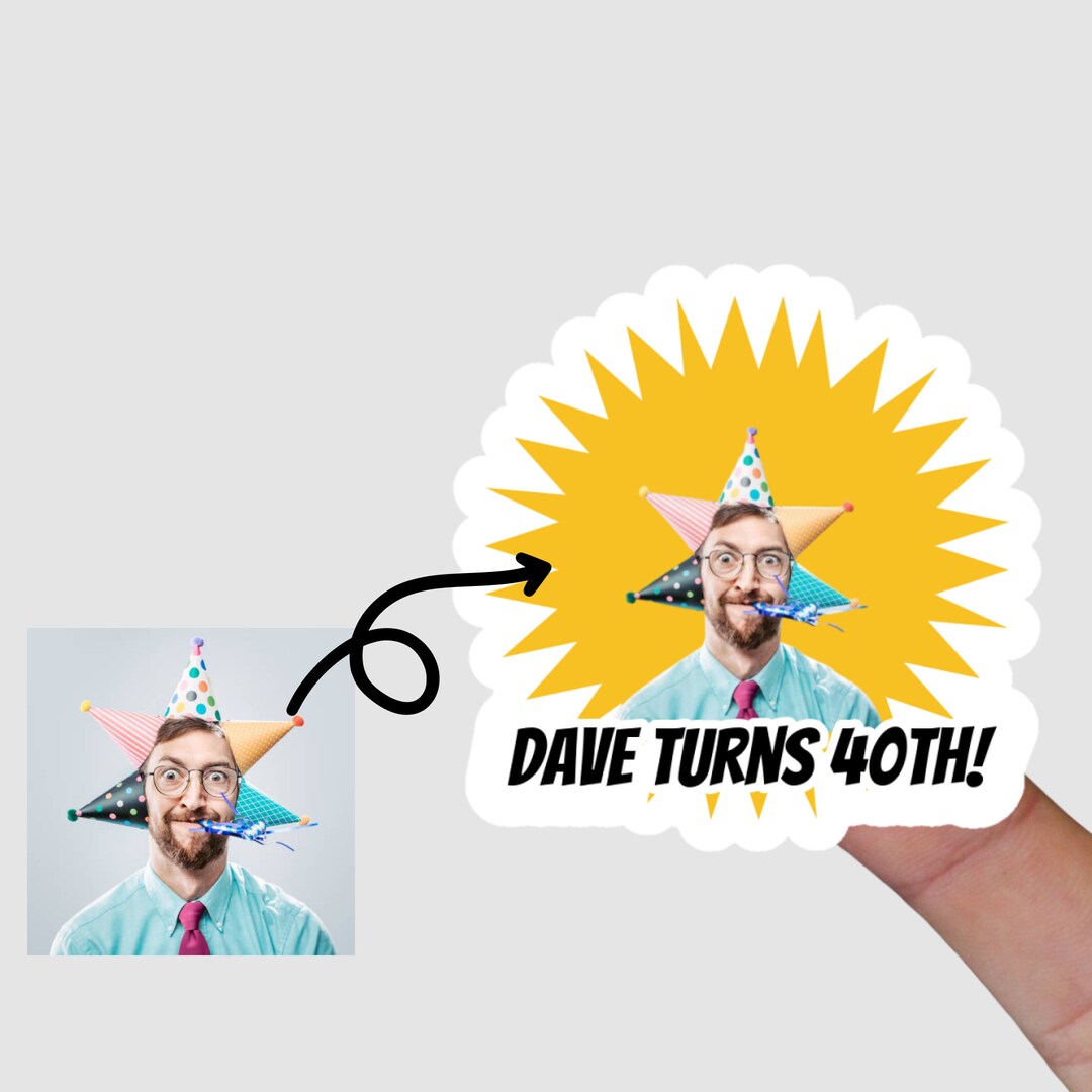 Face Stickers | Photo Birthday Stickers, Custom Sticker Sheets, Water ...