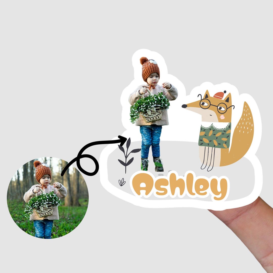 Personalized Scandinavian Style Photo Stickers | Custom Name Label ...