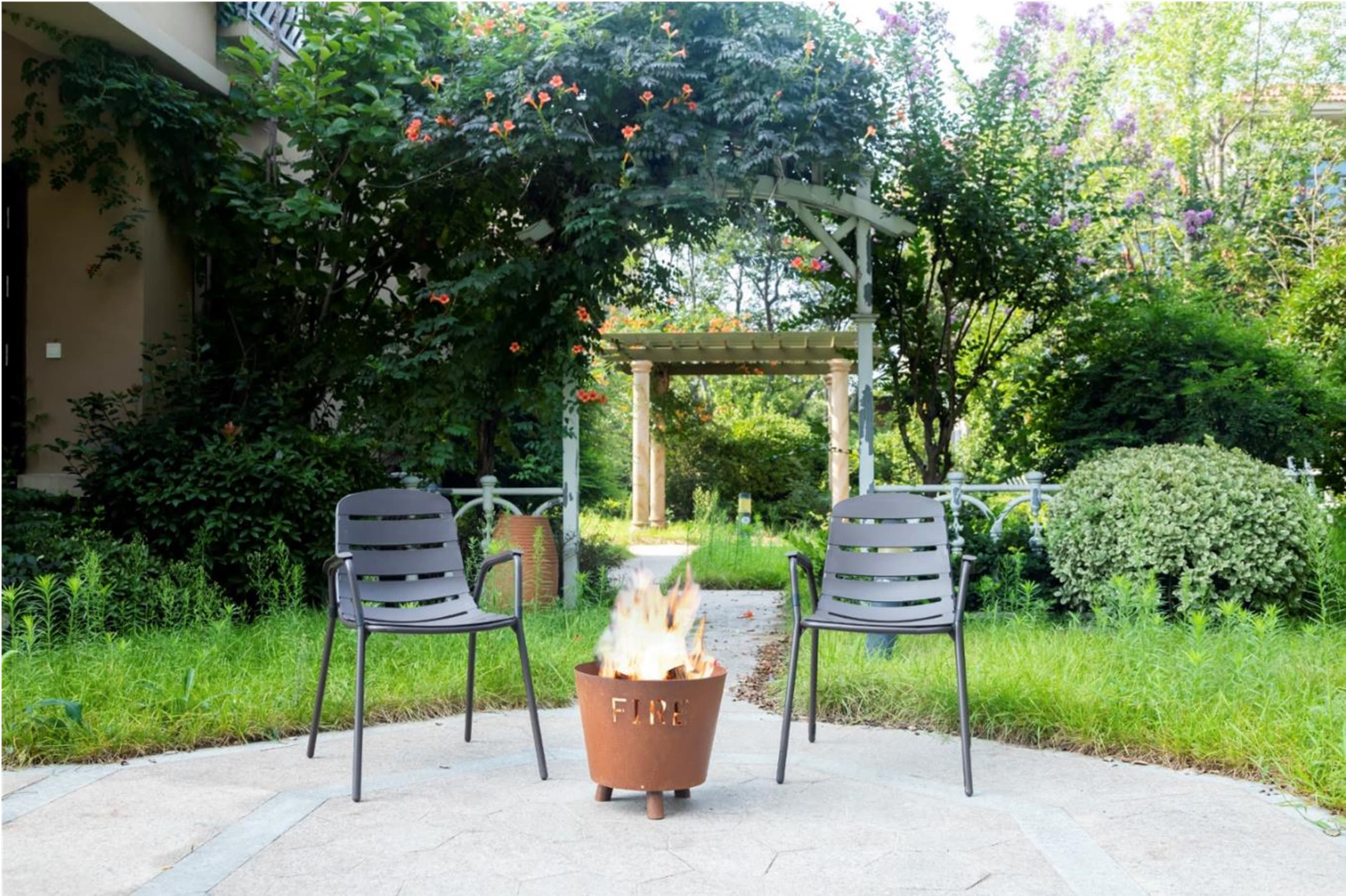 Corten Steel Fire Pit Bucket With Laser Cut 16 Inch Diameter - Etsy