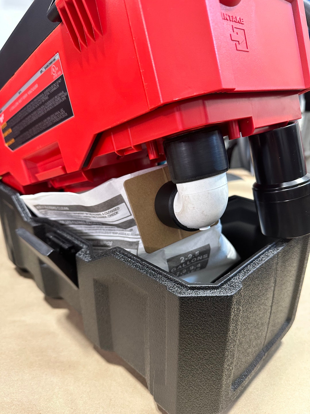 Milwaukee M18 2gal Vacuum Bag Filter Attachment Mod - Etsy