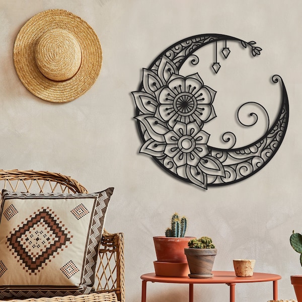 Metal Moon Wall Art - Etsy