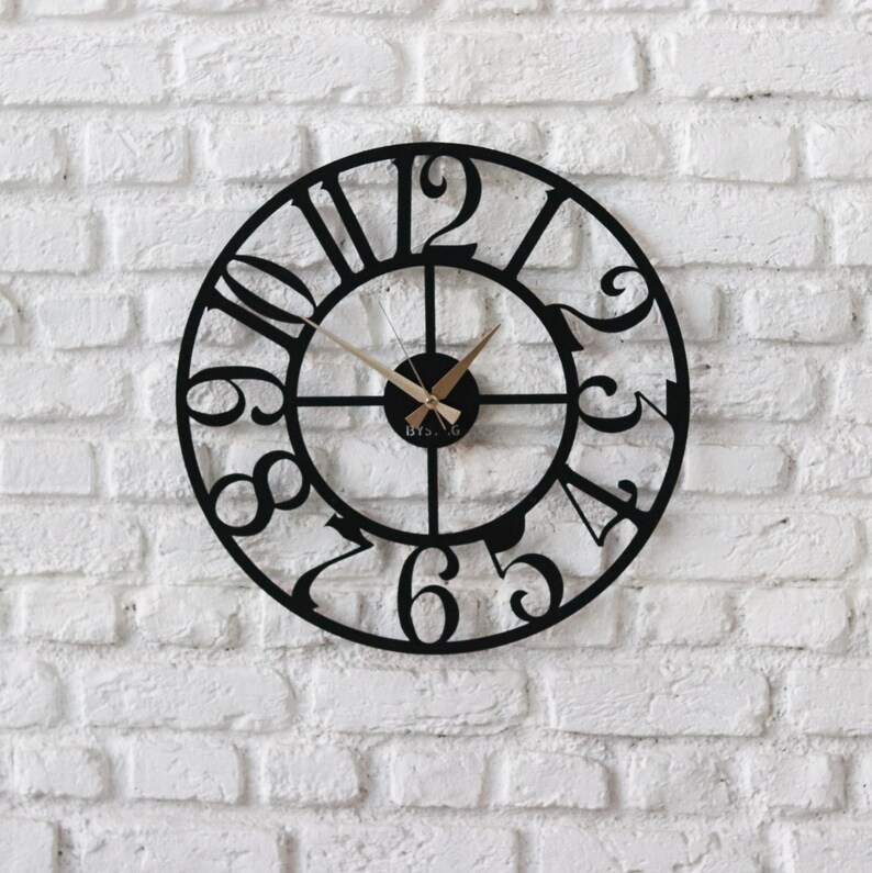 Large Metal Wall Clock Unique Wall Clock Clocks for Wall - Etsy