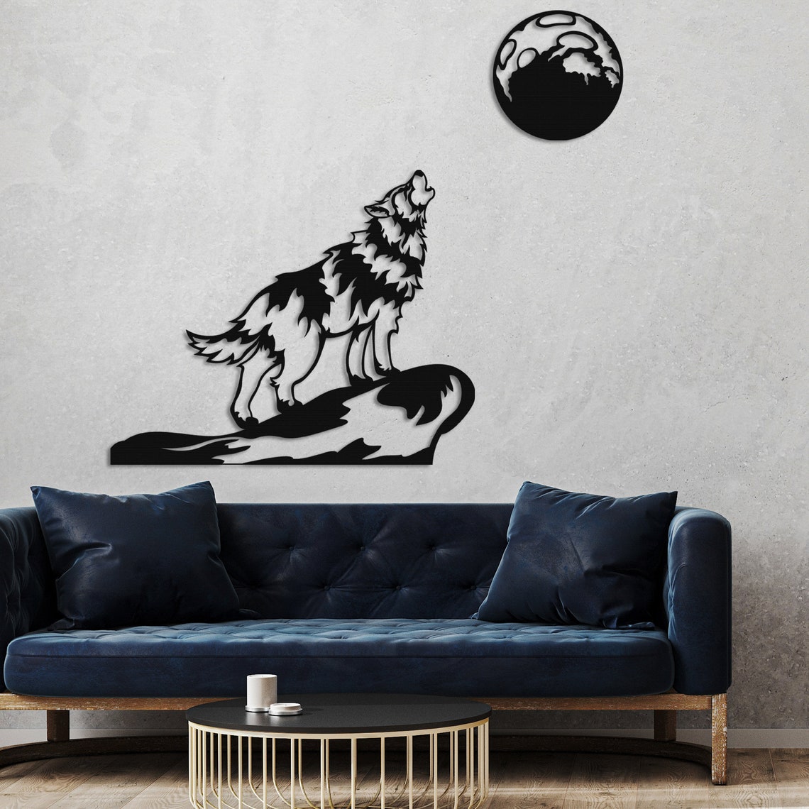 Wolf Metal Wall Art Mountain Wall Decor Wild Wall Sculpture - Etsy