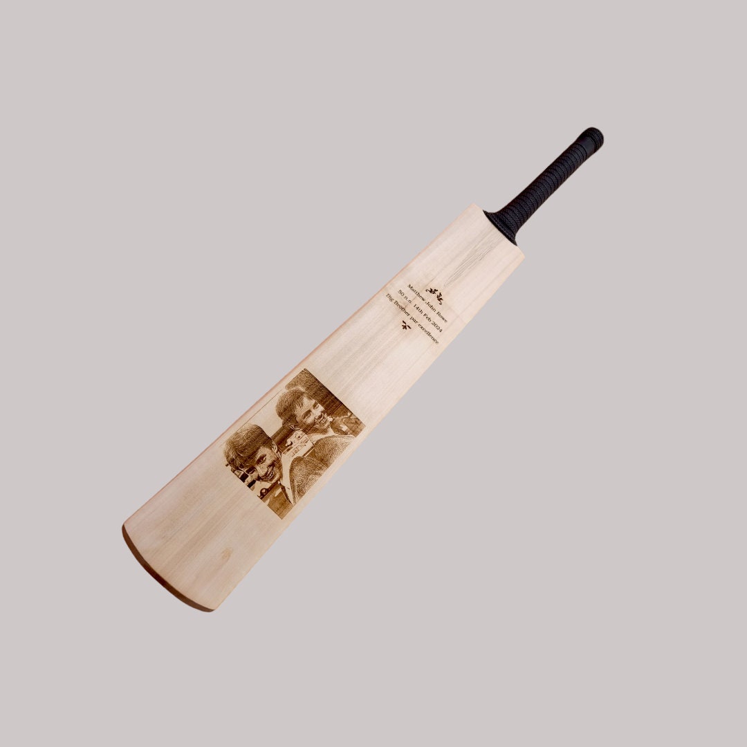 Photo Engraved Cricket Bat, Name and Signature Cricket Bat, Corporate ...