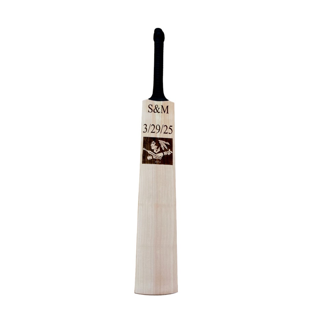 Date and Logo Engraved Cricket Bat, Signature and Text Cricket Bat ...