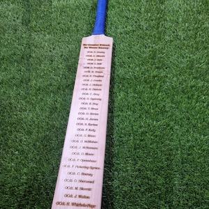 Customized Engraved Cricket Bat, Name and Signature Cricket Bat ...