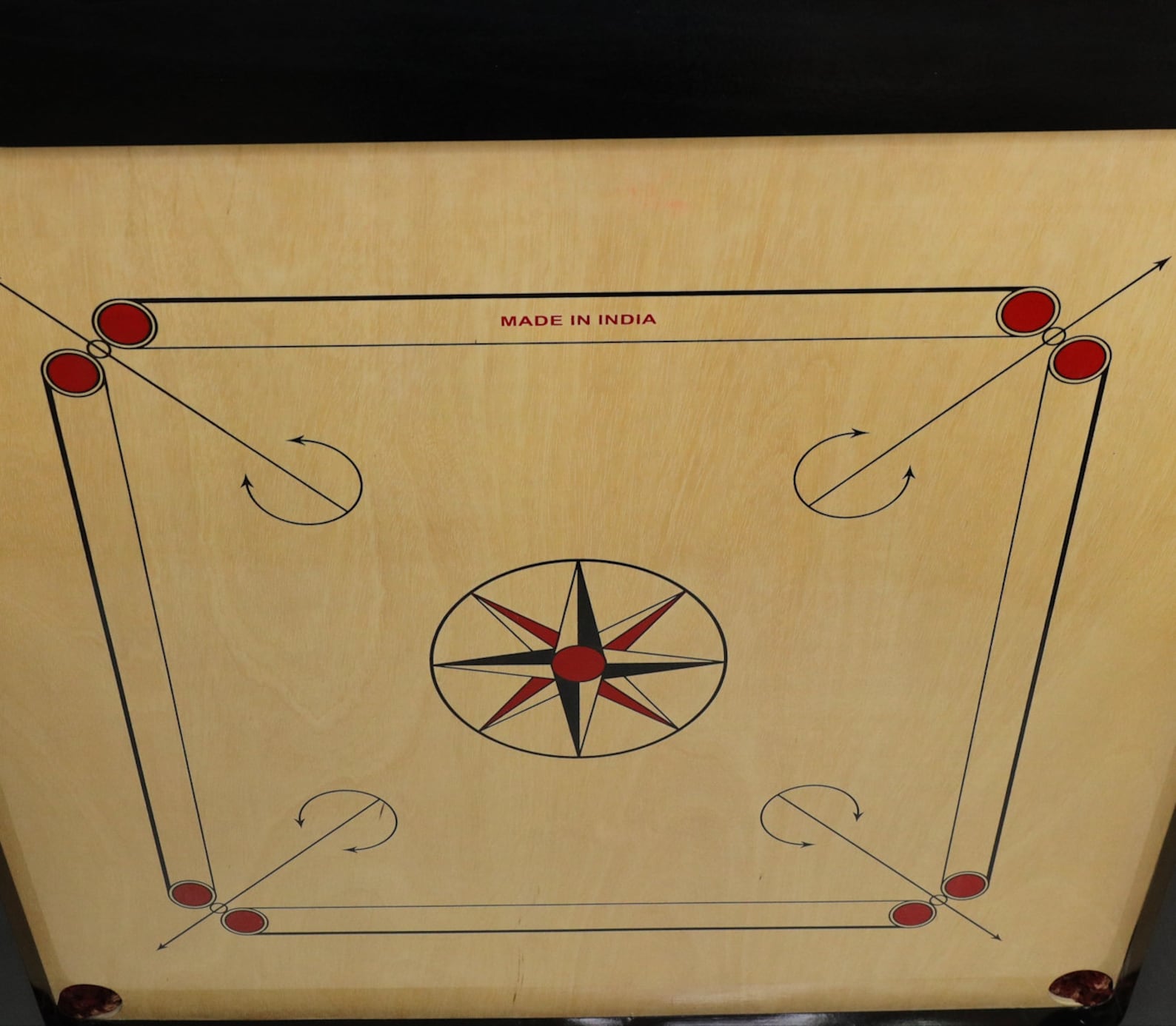 Personalized Full Size Carrom Board glossy Black Polish, Waterproof ...