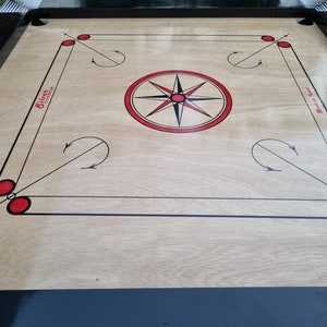 Professional Carrom Board (classic Black Border) - Full Size, Round ...