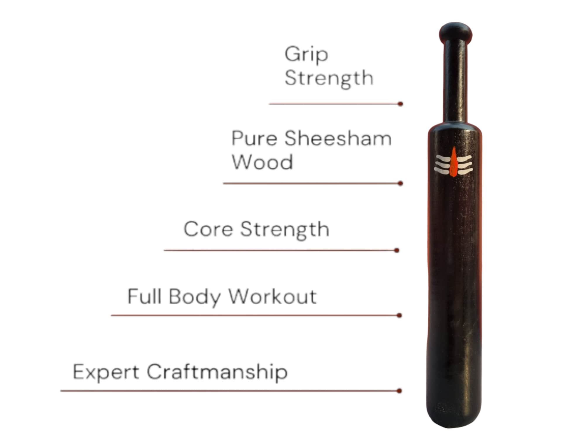 Indian Mudgar mahakal Edition, Indian Clubs, Meels, Rosewood Indian ...