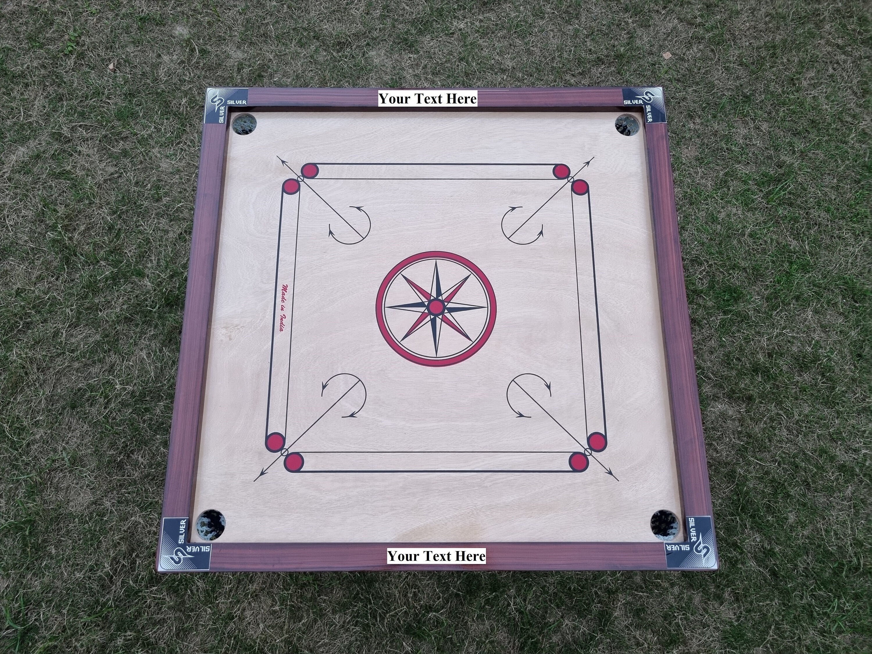 Games & Puzzles Custom Text WITH COVER Laser Engraved Carrom ...