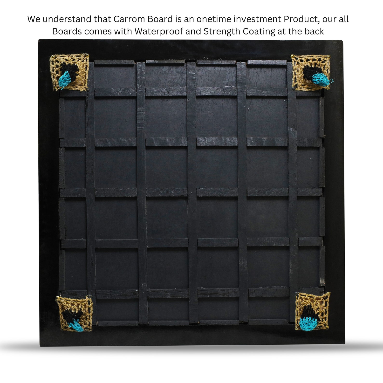 Personalized Full Size Carrom Board glossy Black Polish, Waterproof ...