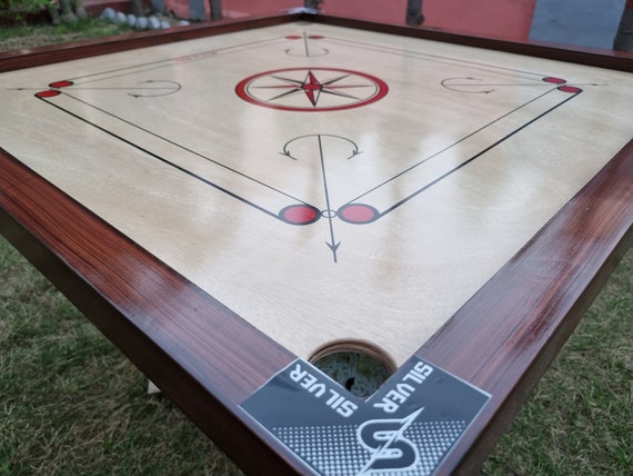 Games & Puzzles Custom Text WITH COVER Laser Engraved Carrom ...