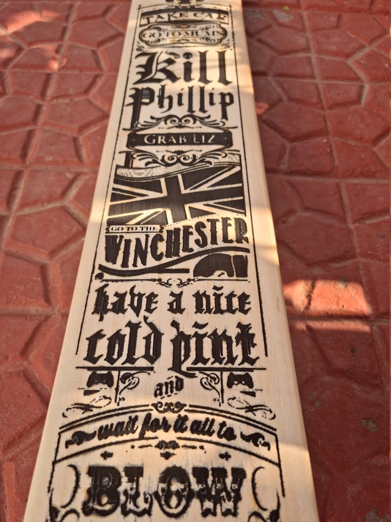 Shaun of the Dead Cricket Bat Replica Cricket Bat Prop - Etsy