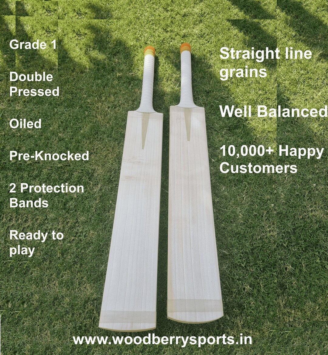 Grade 1 Professional English Willow Cricket Bat,double Pressed, Light ...