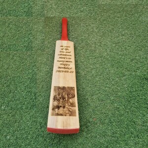 Photo Engraved Cricket Bat, Name and Signature Cricket Bat, Corporate ...