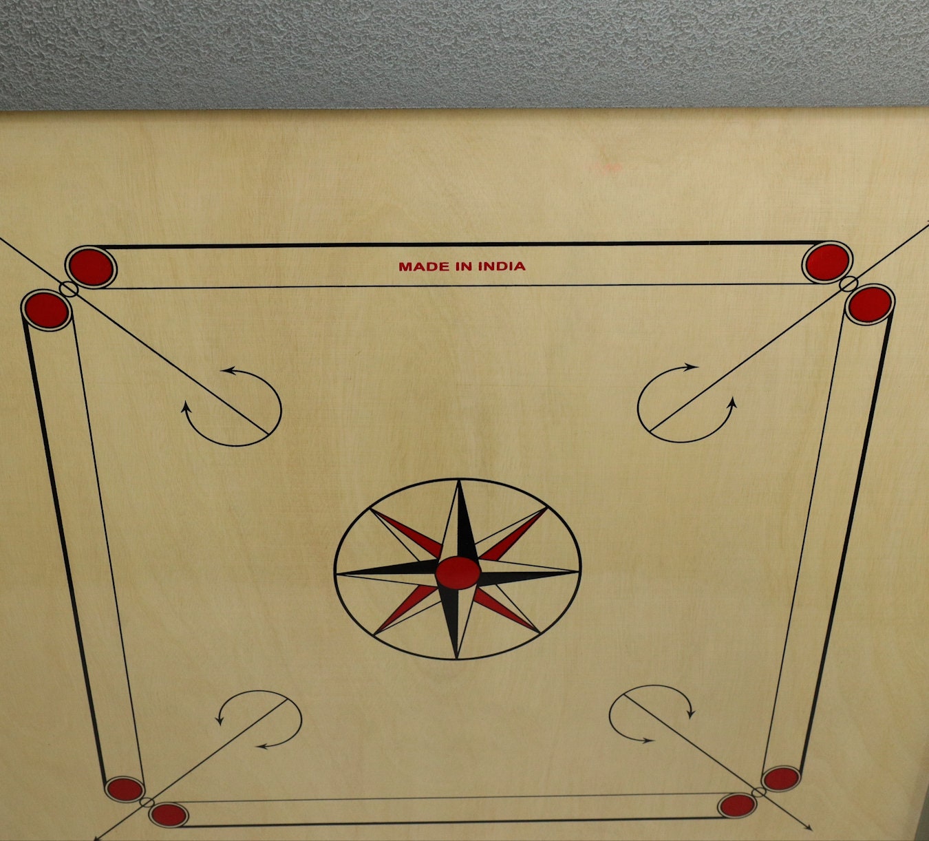Personalized Full Size Carrom Board silver Metallic Polish, Waterproof ...