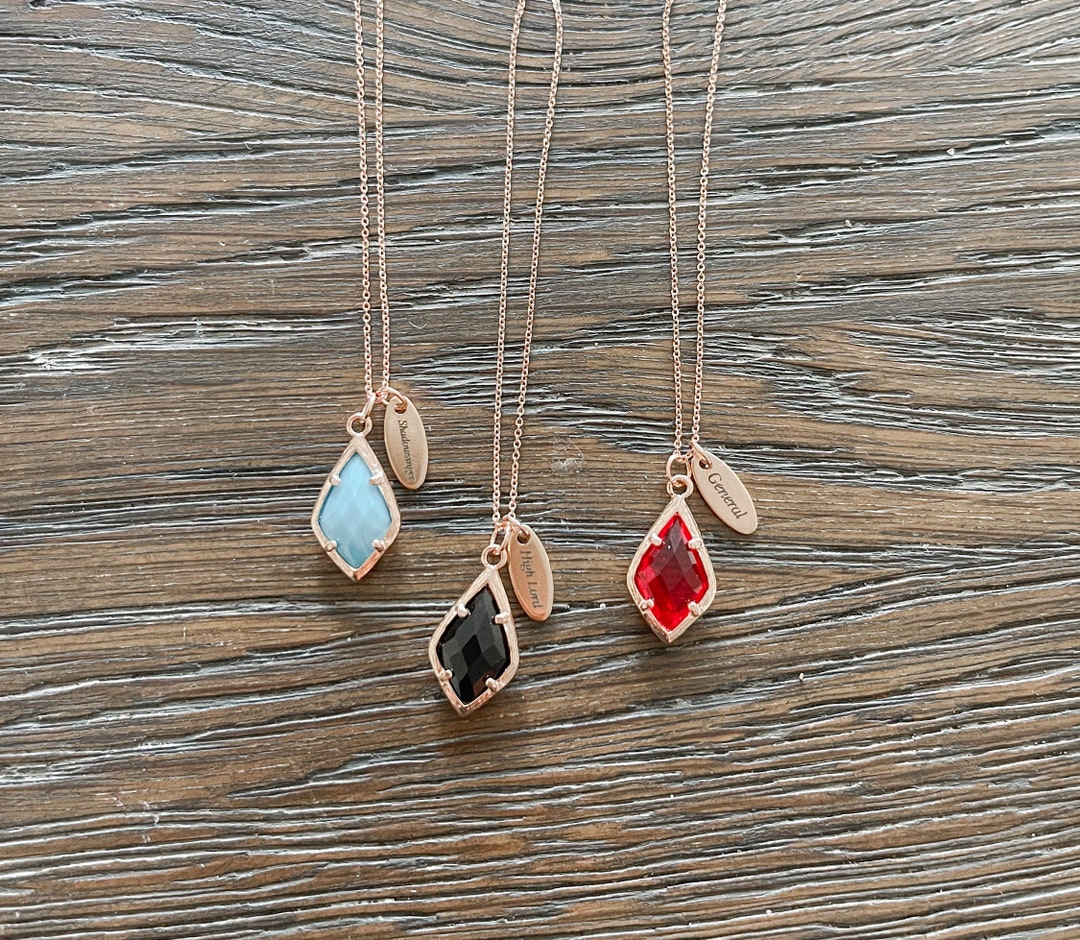 ROSE GOLD Siphon Inspired Necklace ACOTAR Night Court Bookish Jewelry ...