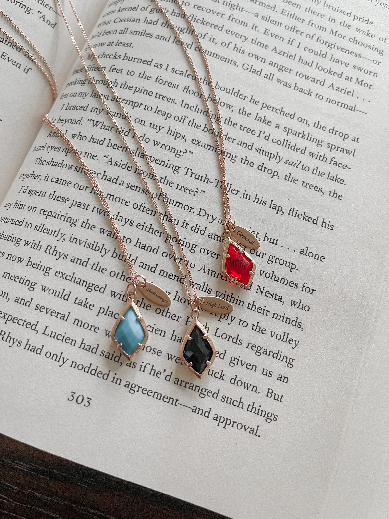 ROSE GOLD Siphon Inspired Necklace ACOTAR Night Court | Etsy