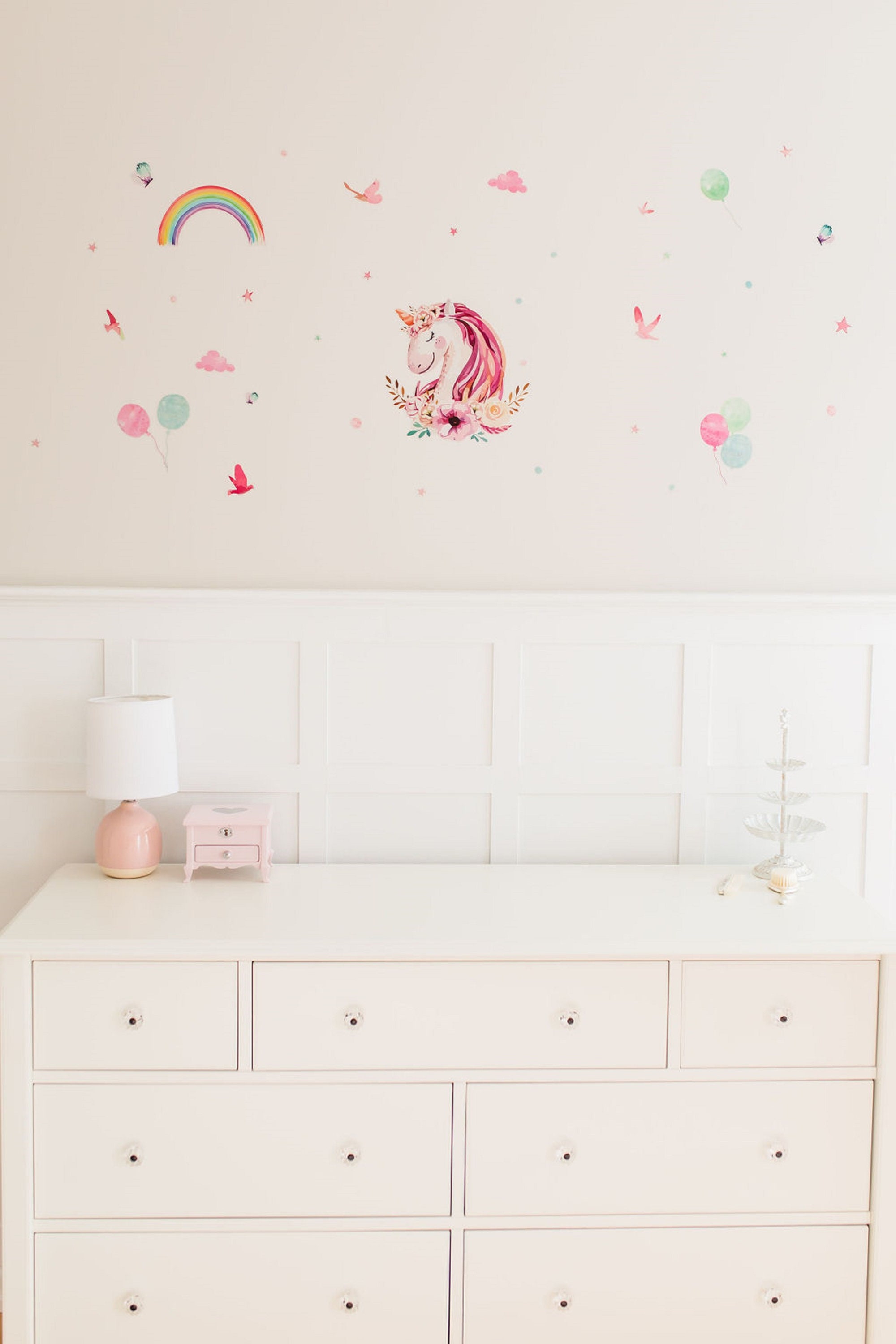 Unicorn Wall Decal for Girl Bedroom Stickers for Girls - Etsy