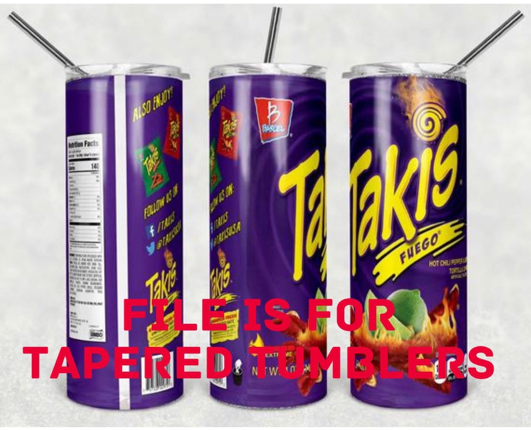 Takis TAPERED Full Wrap 20oz Skinny Tumbler PNG Digital Download - Etsy