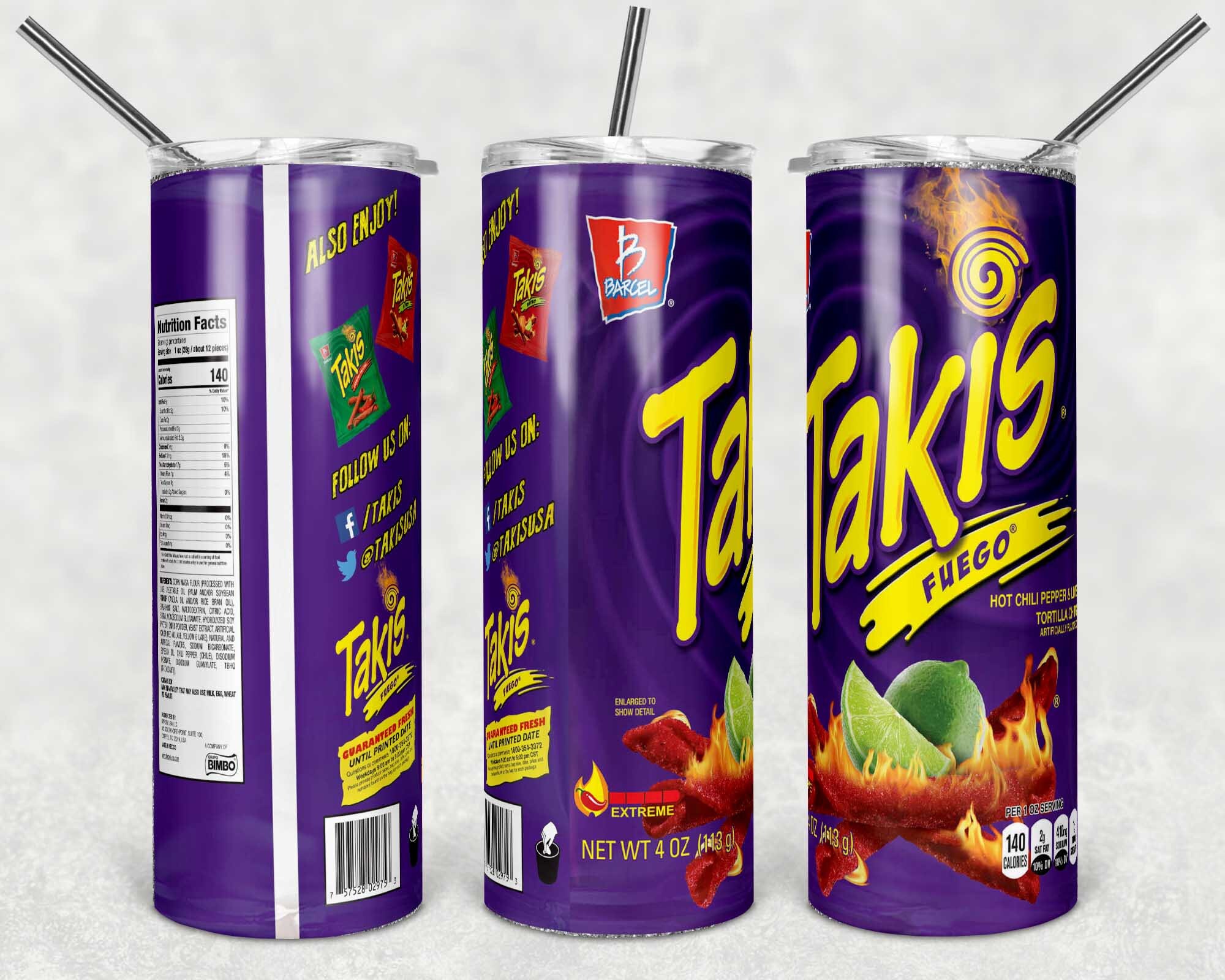 Takis TAPERED Full Wrap 20oz Skinny Tumbler PNG Digital Download - Etsy