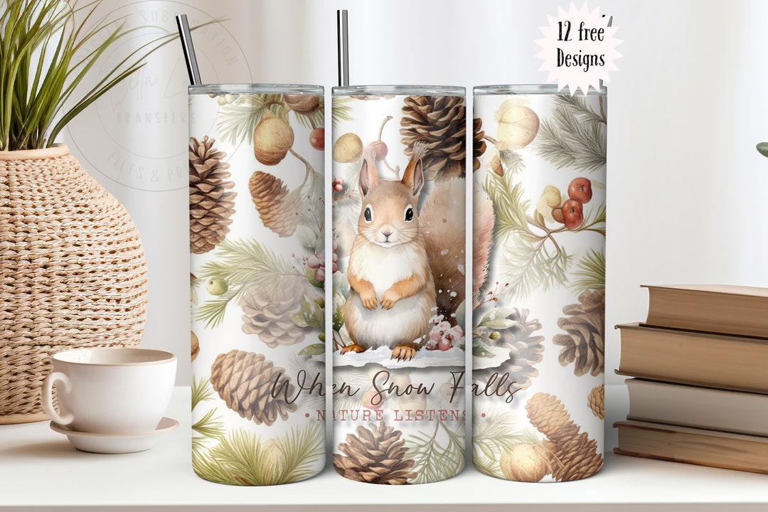 Squirrel Tumbler Wrap 20 Oz Straight Skinny Tumbler Wrap - Etsy