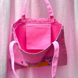 Worlds Best Ex Wife Tree Trunks Pink Tote Funny Kawaii Blue Flowers ...