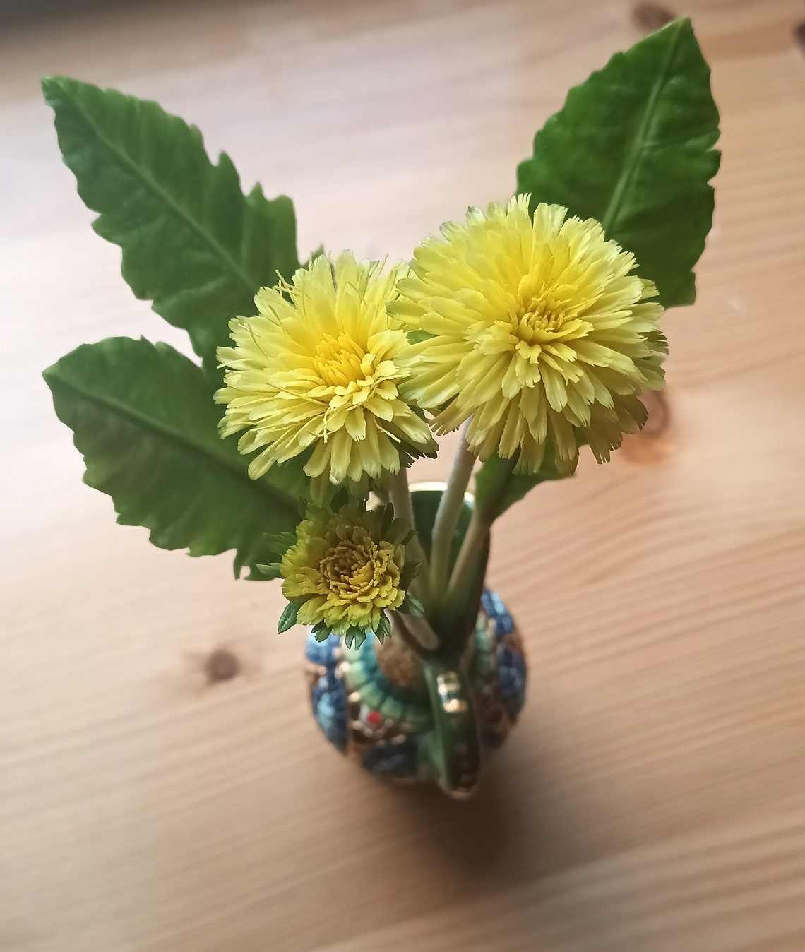 Handmade Dandelions Bouquet Cold Porcelain Flowers Botanical Sculpture ...
