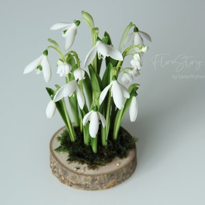 Snowdrop, Cold Porcelain Flowers, Real Touch Flowers, Artificial ...
