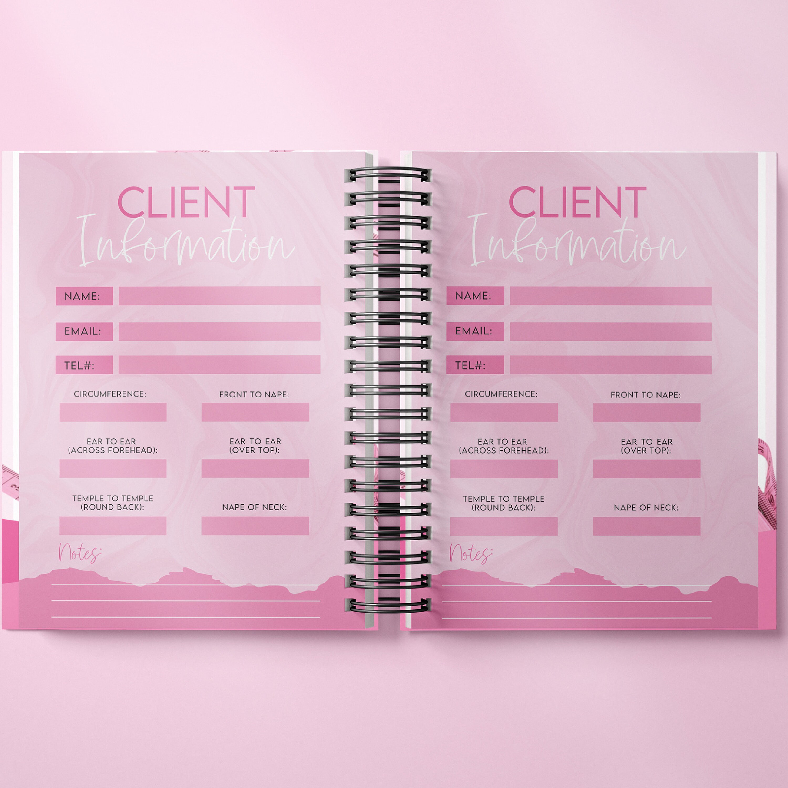 Head Measurements Journal for Wig Makers | Wig Business Tool | Wig ...