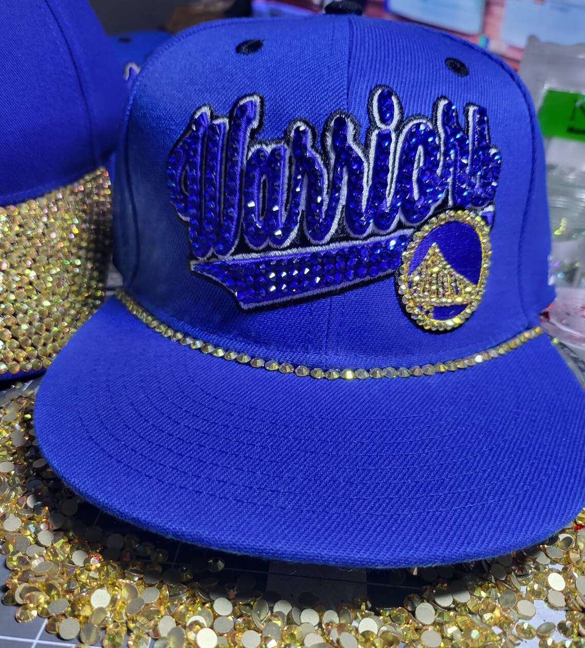 Golden State Warriors Bling Cap - Etsy