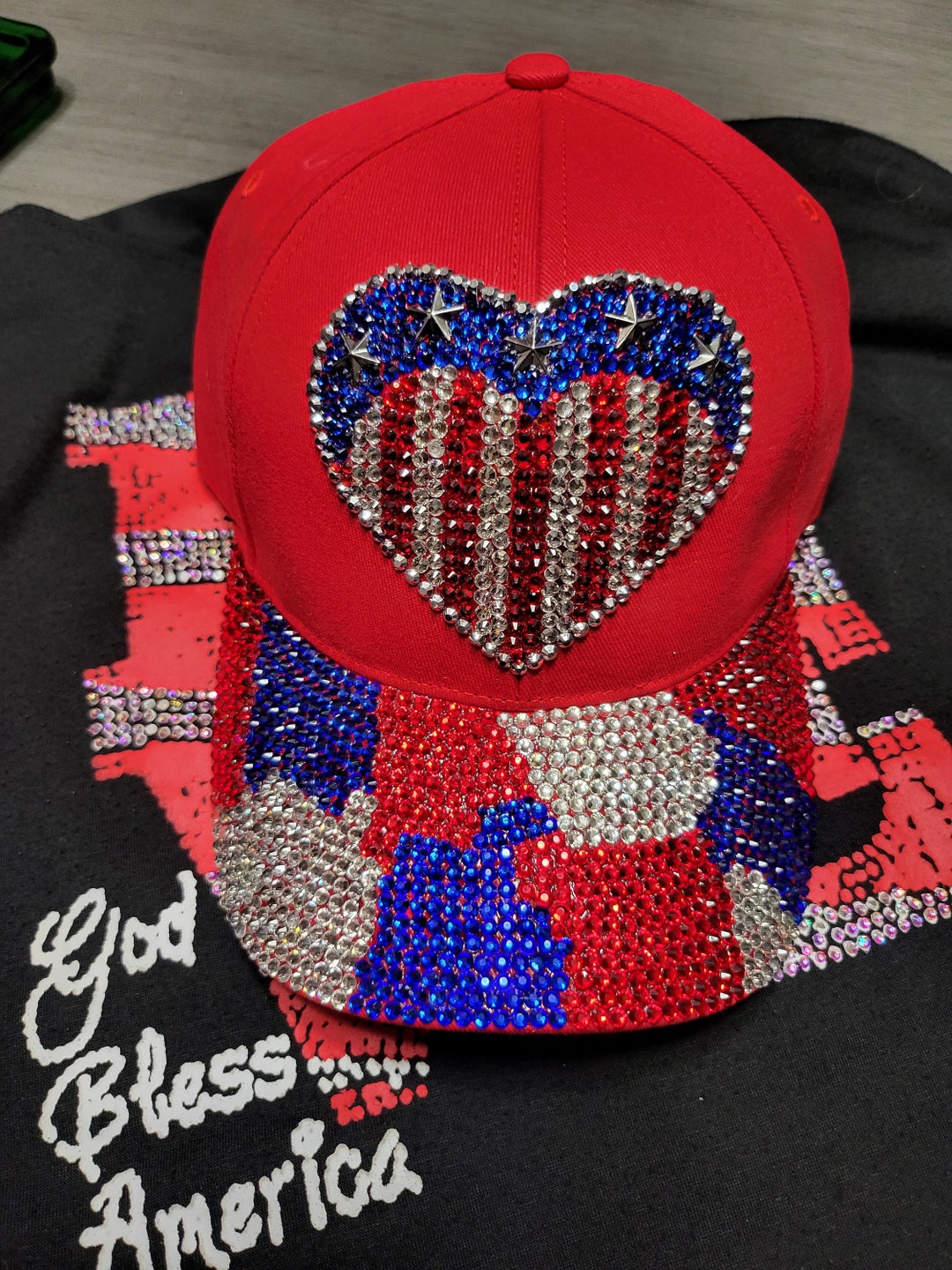 Patriotic 4th of July Bling Cap - Etsy